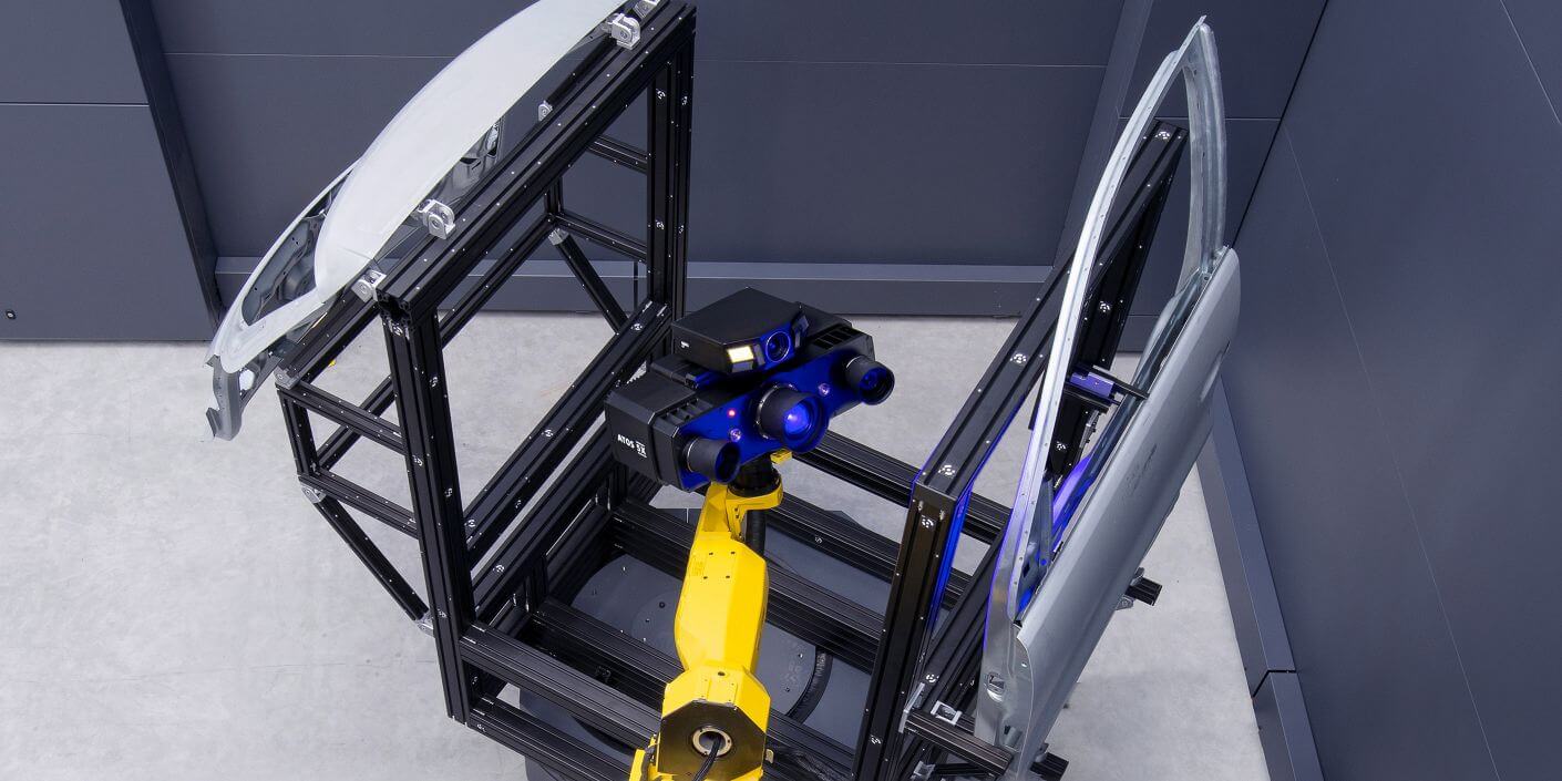 GOM蓝光光学三维扫描仪,大众车架车身三维扫描,特斯拉三维3D测量